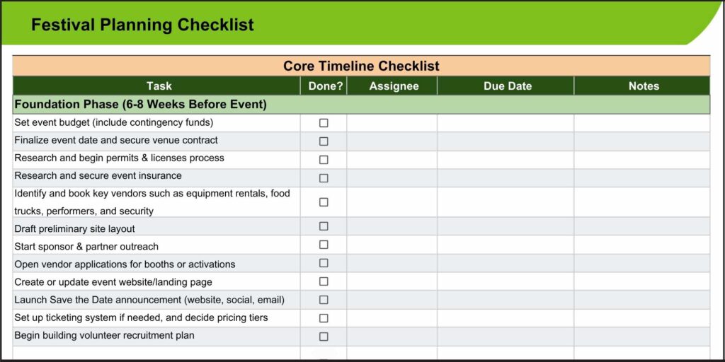 Festival Event Planning Checklist for a Successful Event (FREE DOWNLOAD ...