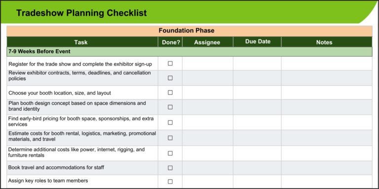 Your Ultimate Tradeshow Planning Checklist (FREE DOWNLOAD) - Rent2Way