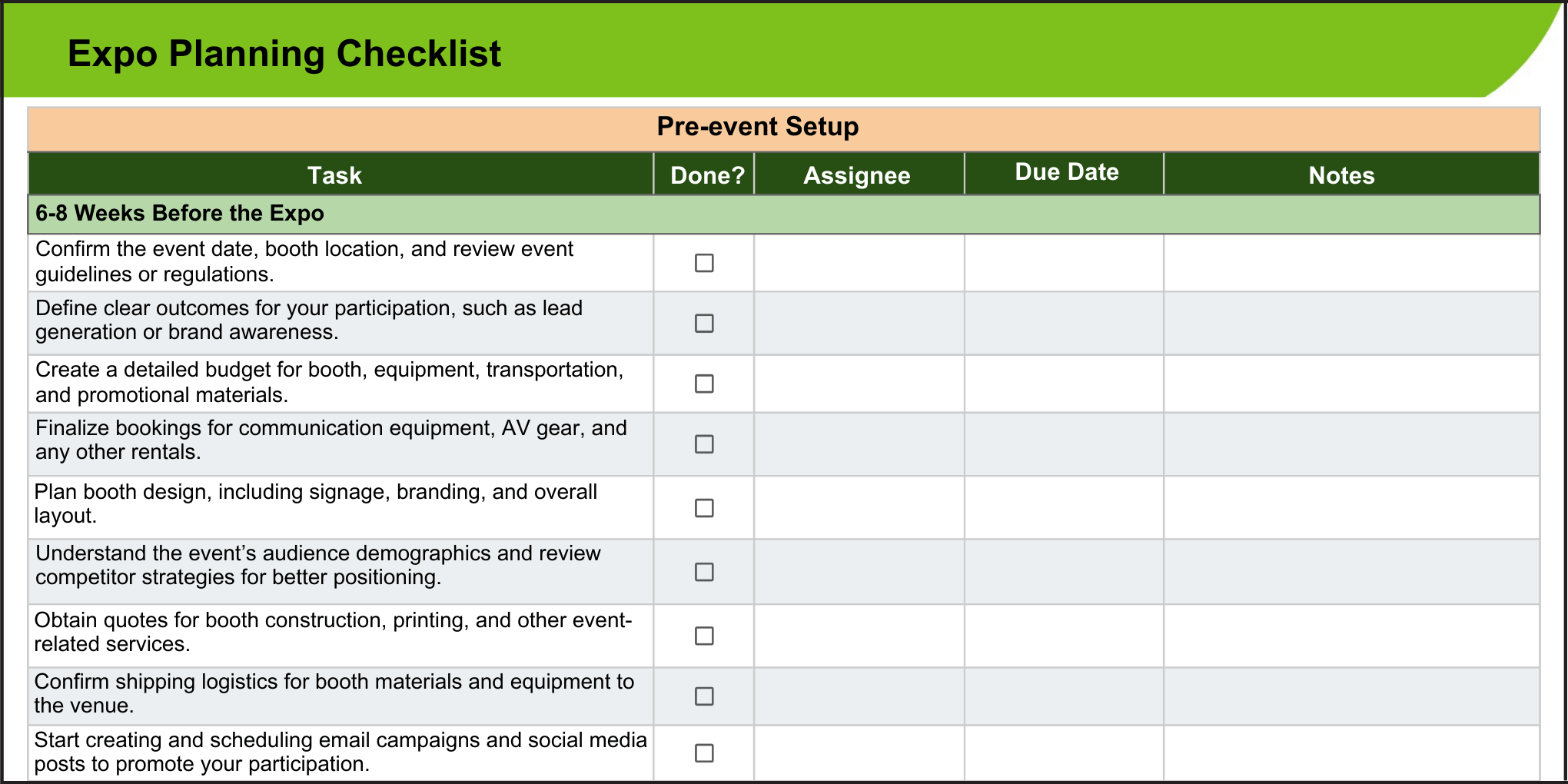 Expo Planning Checklist: From Setup to Success (FREE DOWNLOAD) - Rent2Way
