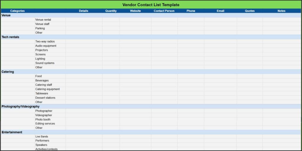 16 Must-Have Event Planning Templates: Free and Customizable - Rent2Way